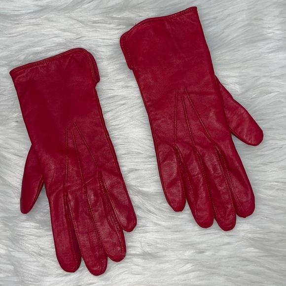 Accessories | Womens Red Faux Leather Driving Gloves | Poshmark